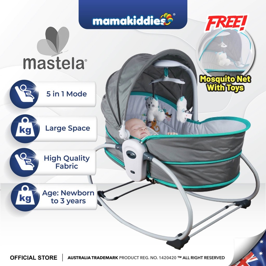 Mastela Baby Swing Bassinet Cradle with Music | Newborn Bouncer ...