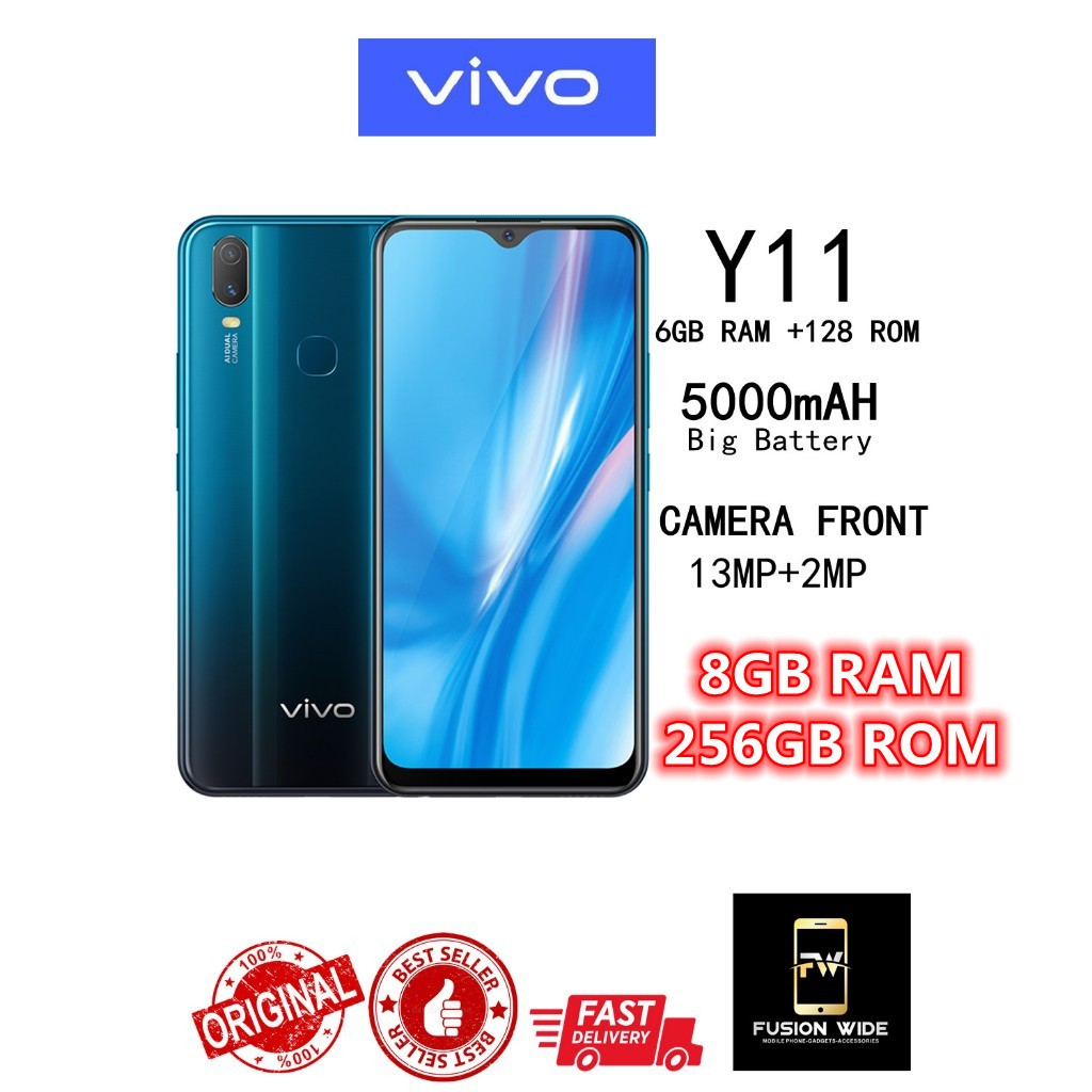 vivo Y11 Smartphone 8GB RAM + 256 ROM 5000mAH Battery | Shopee Malaysia