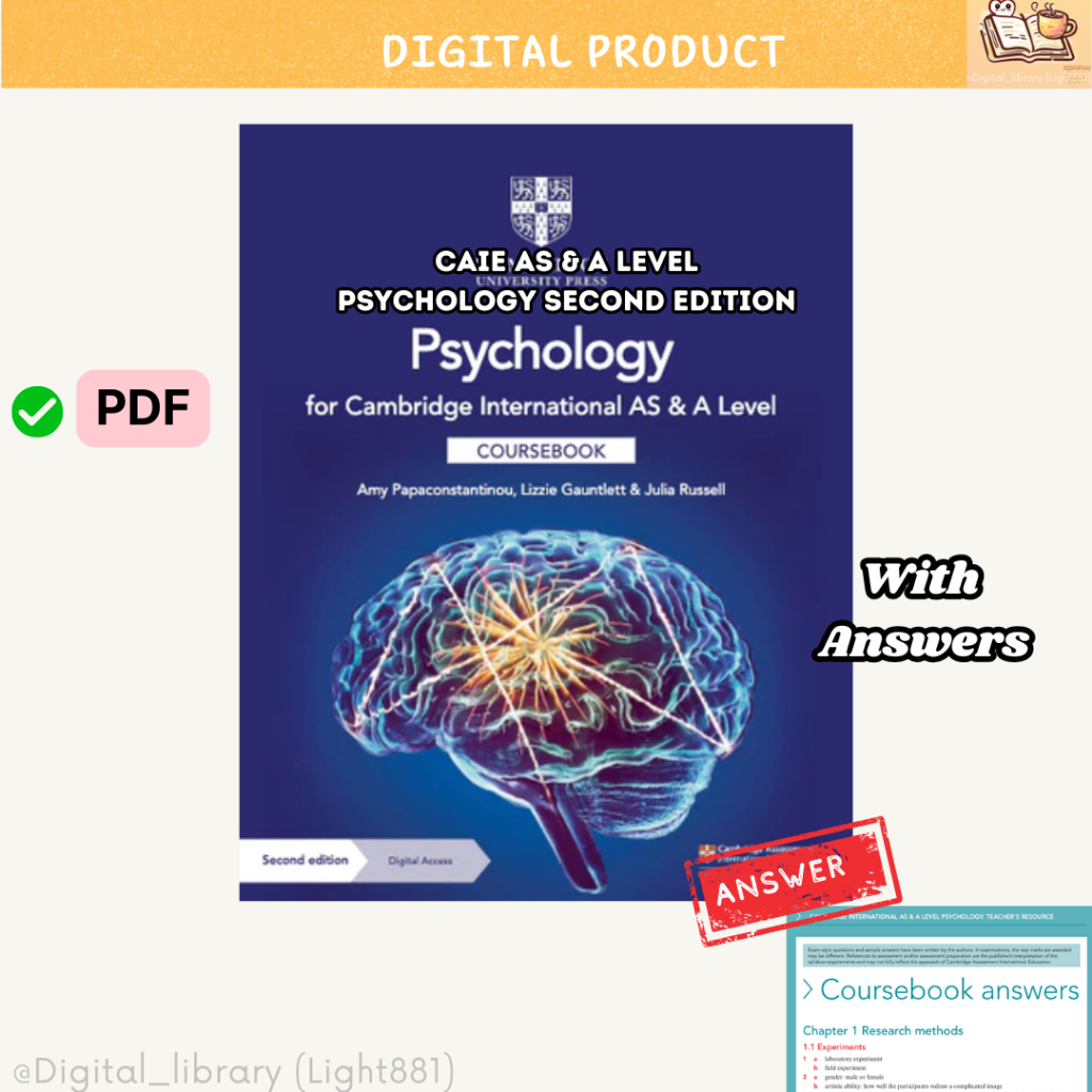 Cambridge AS & A Level. Psychology Coursebook / Answers (2ed) | Shopee ...
