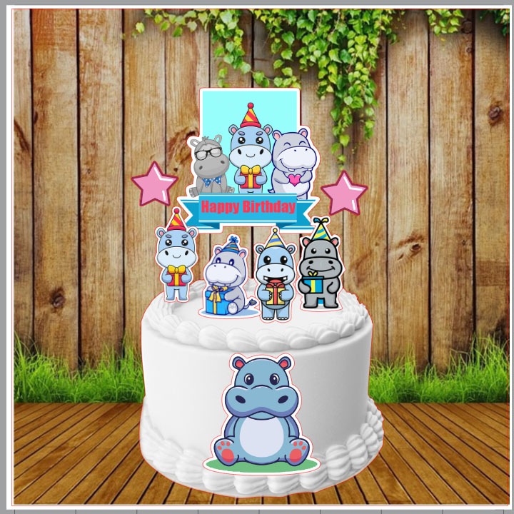 Hippo Cake Topper 001 | Shopee Malaysia