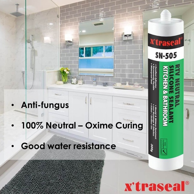 X'TRASEAL SN-501 (300G) 100% RTV Neutral Silicone Sealant for Kitchen ...