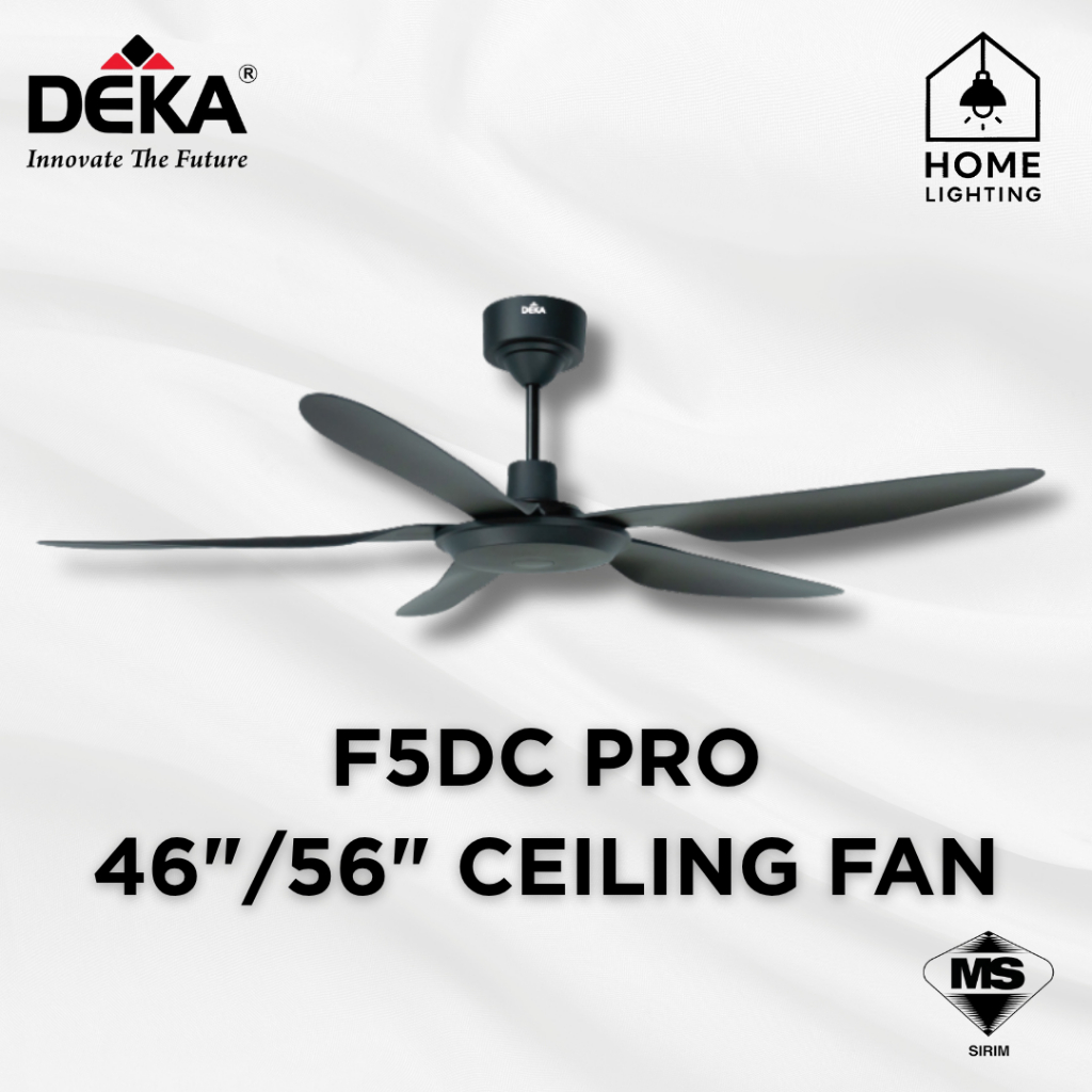 DEKA F5DC PRO 46" 56" SIRIM DC Motor 5 Blades Light LED 20 Speed Remote ...