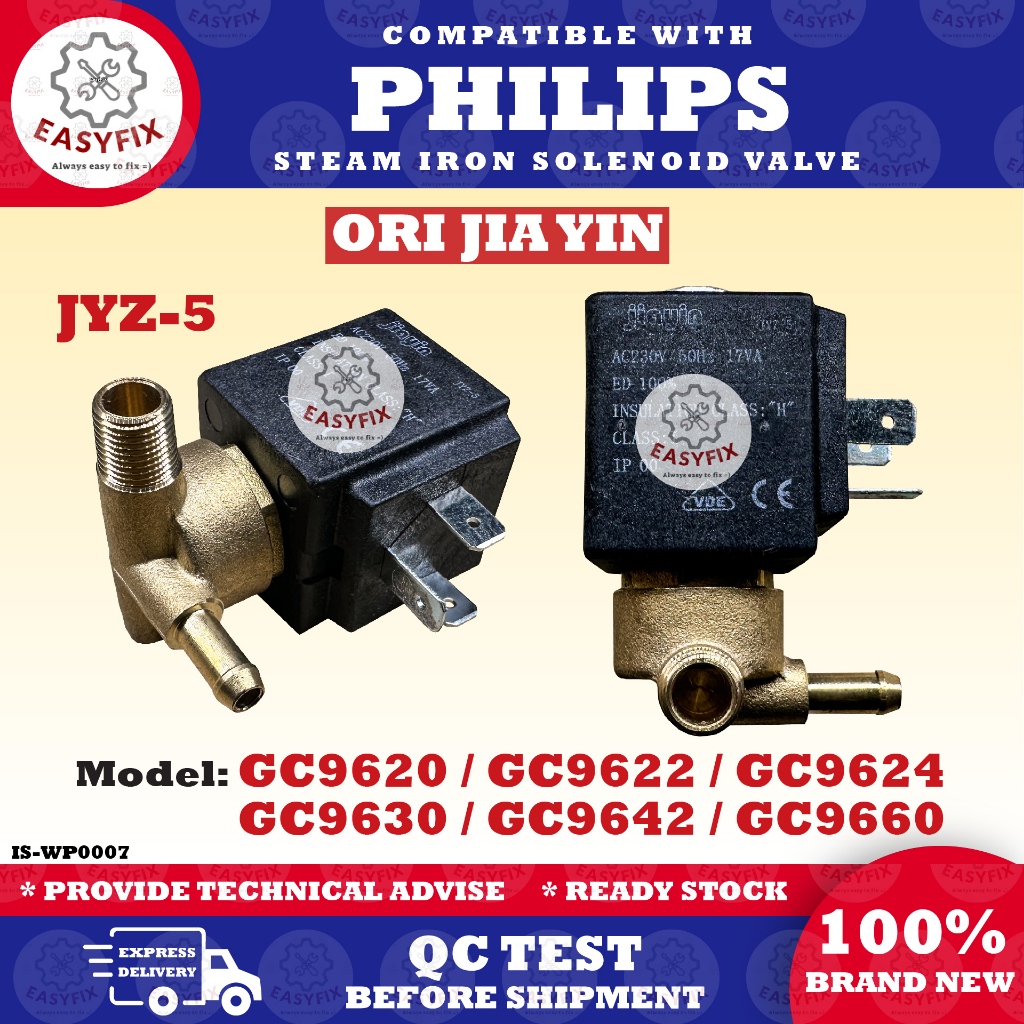 (JYZ-5) STEAM IRON SOLENOID VALVE FOR PHILIPS GC9620 / GC9622 / GC9624 ...
