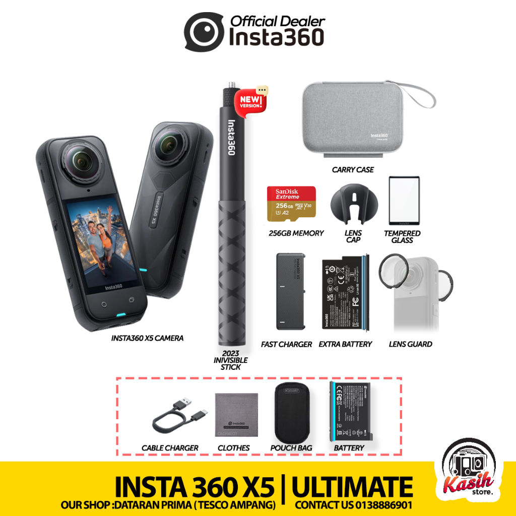 Insta360 X5 8K 360° Action Camera | 72MP Photo | 4K60fps | Waterproof ...