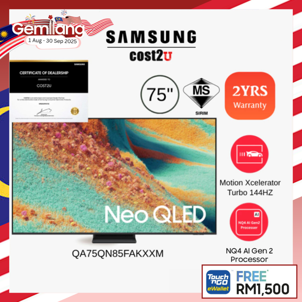 Samsung 65/75/85" QN85C/QN85D/QN85F Neo QLED 4K Smart AI TV QA75QN85C ...