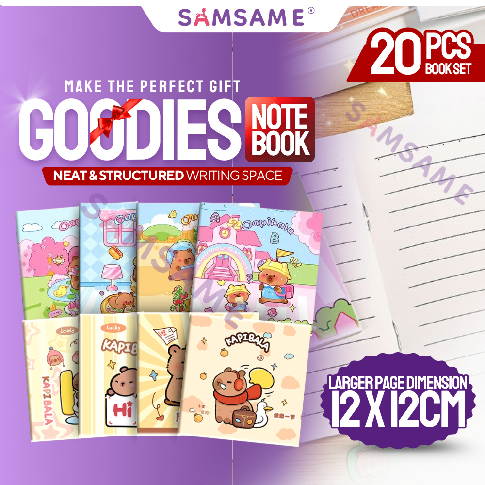 20pcs Book Set Notebook Goodies Birthday For Kids Buku Nota Doorgift ...