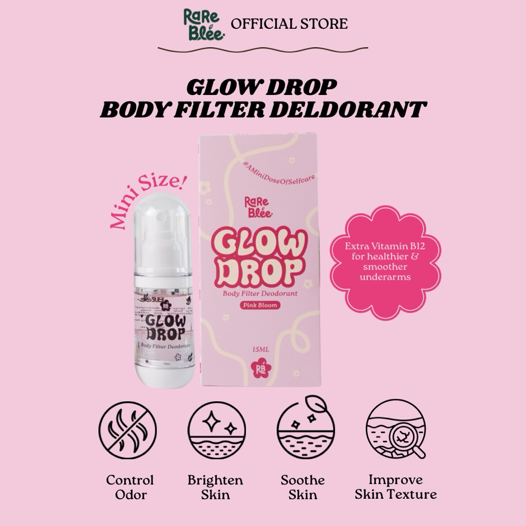 RAREBLEE Mini Glow Drop Body Filter Deodorant – Pink Bloom ...