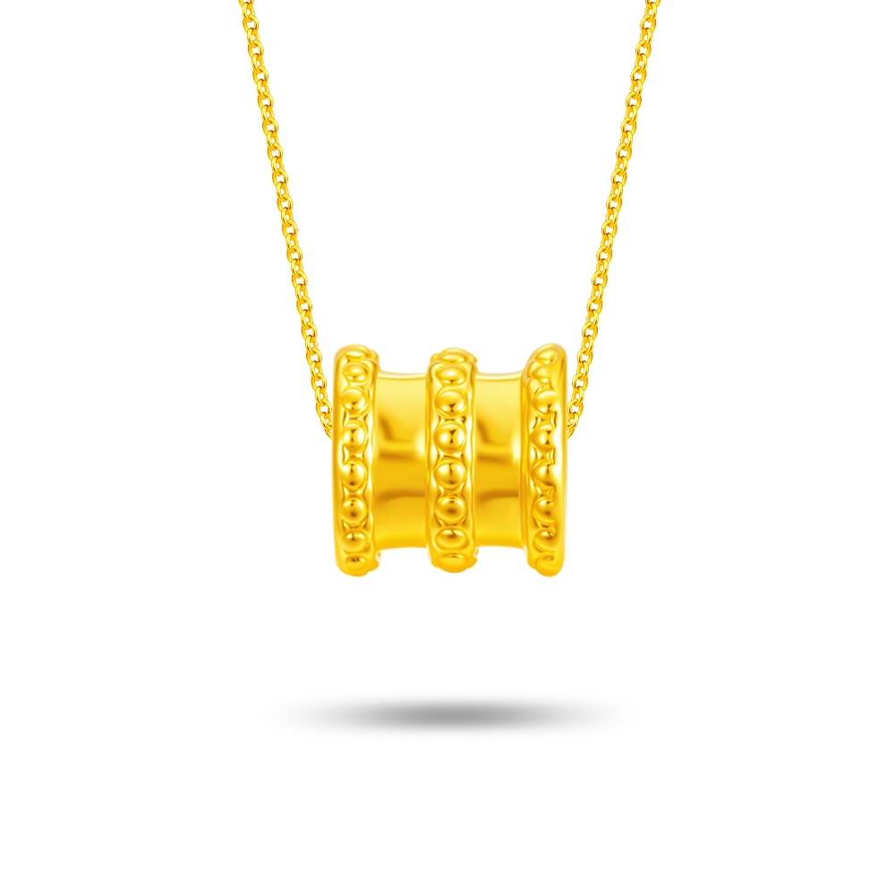 SK Jewellery Golden Barrel of Blessings 999 Pure Gold Mini Pendant ...