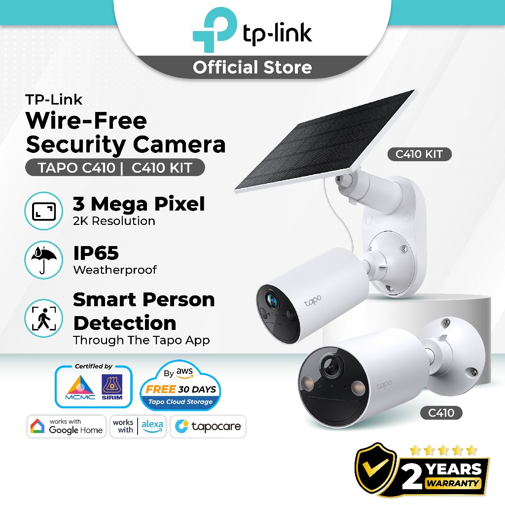 TP-Link Tapo C410 Outdoor CCTV Camera | Wire-Free Battery 2K HD with ...