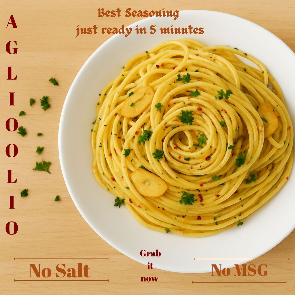 Aglio Olio Pasta Seasoning – Garlic & Herb Mix | Ready in 5 Mins | No ...