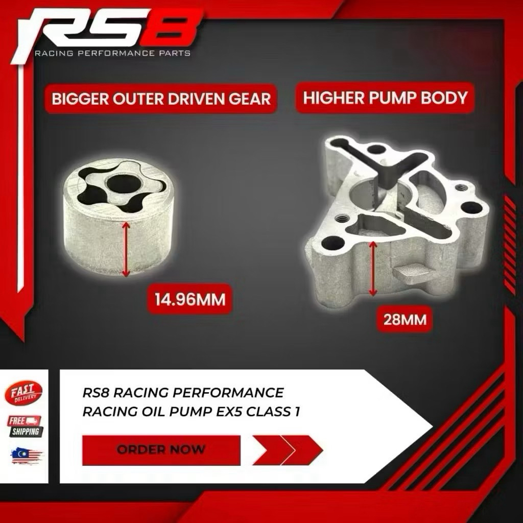 RS8 RACING OIL PUMP 28MM EX5 CLASS 1 ONE TEN CLASS 110 OIL PAM MINYAK ...