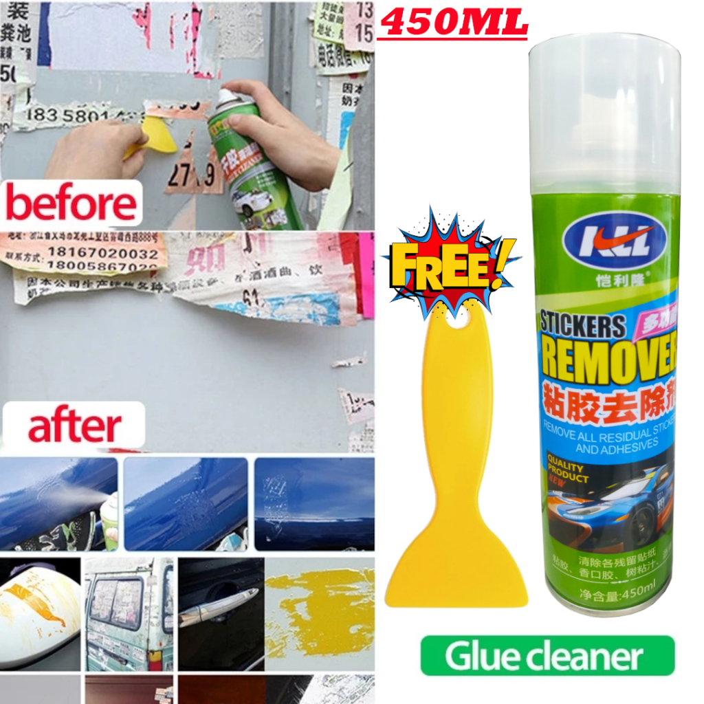 450ML Residue Sticker Remover Bug Tar Removal Sticky Glue Off Car Care ...