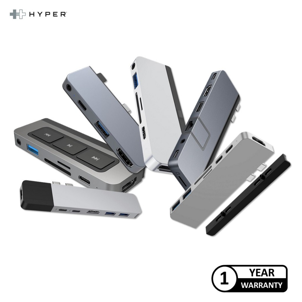 HYPERDRIVE VARIETY USB-C HUBS (SPACE GRAY/SILVER) | Shopee Malaysia