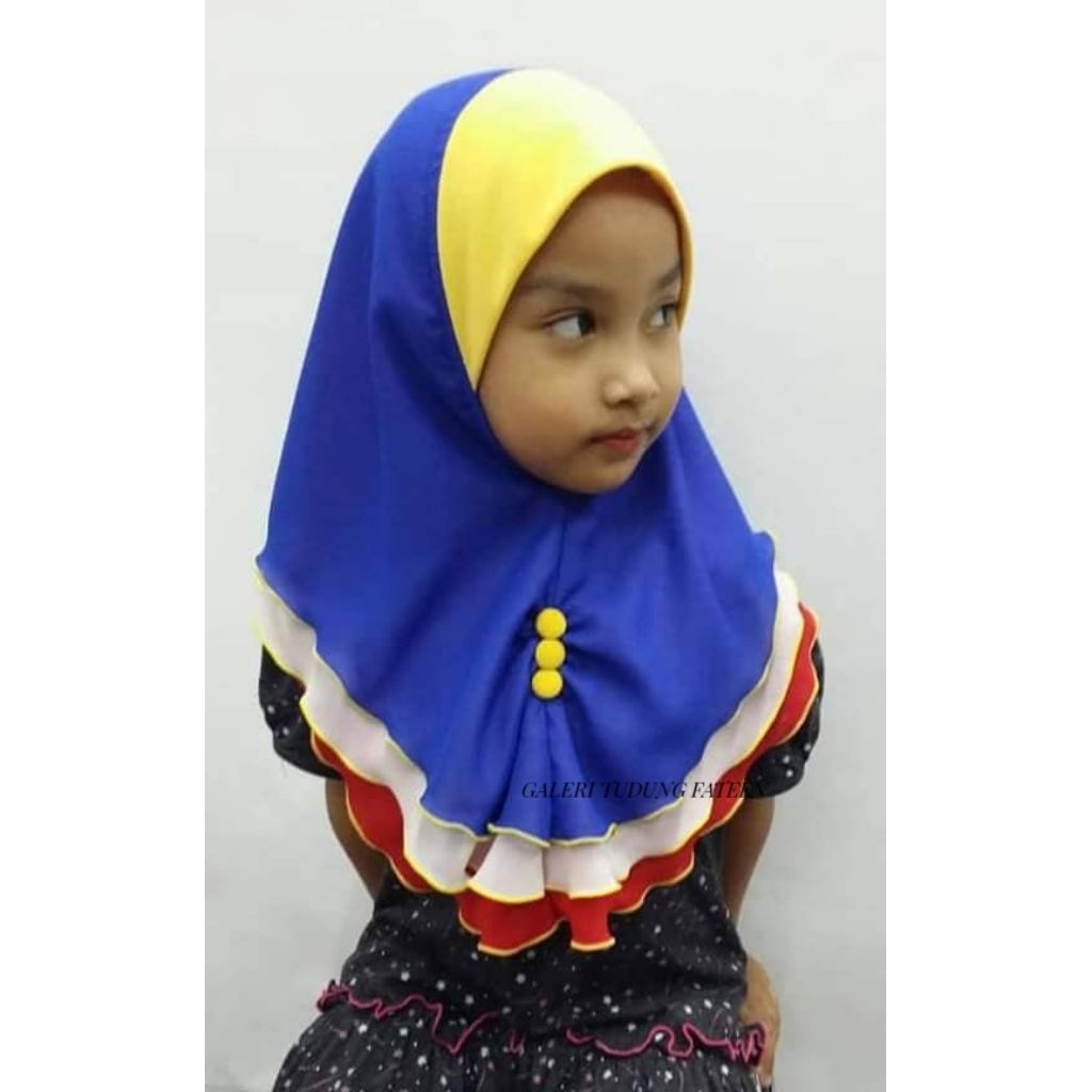 EDISI KHAS MERDEKA. Tudung sarung budak 3 layer warna Merdeka. (tudung ...