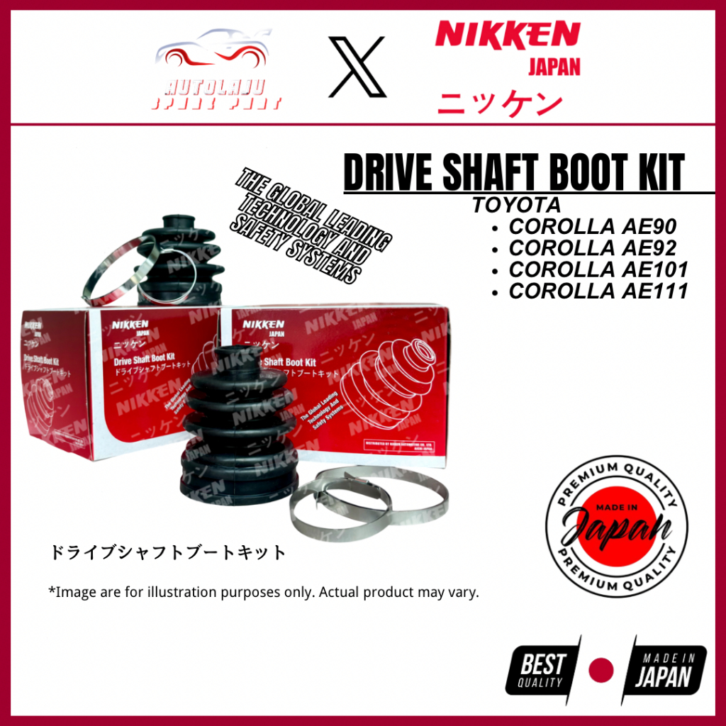 NIKKEN JAPAN TOYOTA COROLLA SEG AE90 AE92 AE101 AE111 DRIVE SHAFT BOOT ...