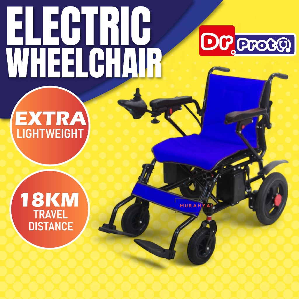 Wheelchair Electric Kerusi Roda Elektrik Lightweight Foldable Travel ...