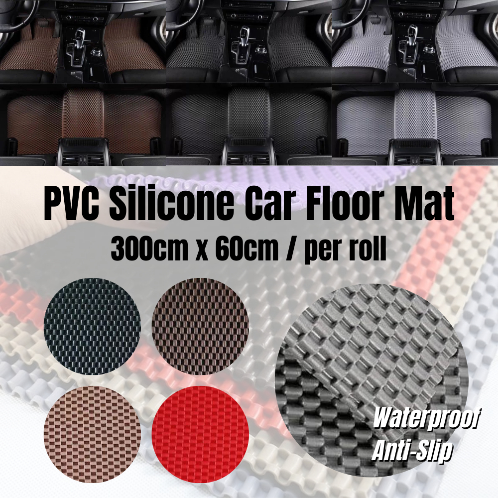 Universal Waterproof PVC Car Mat Roll 60x300cm | 1 Roll for 2-Row Car ...
