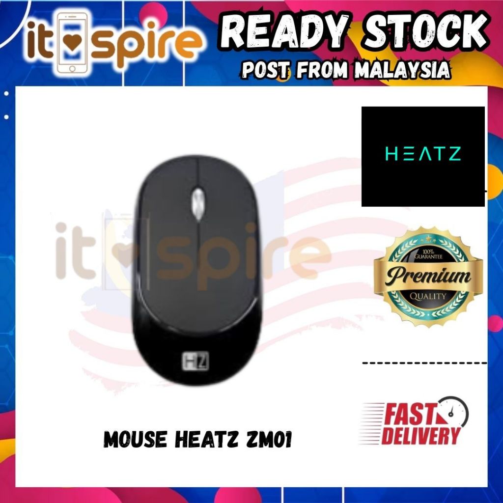 Heatz ZM01 Optical Wireless Mouse with Lightweight Design (Black ...