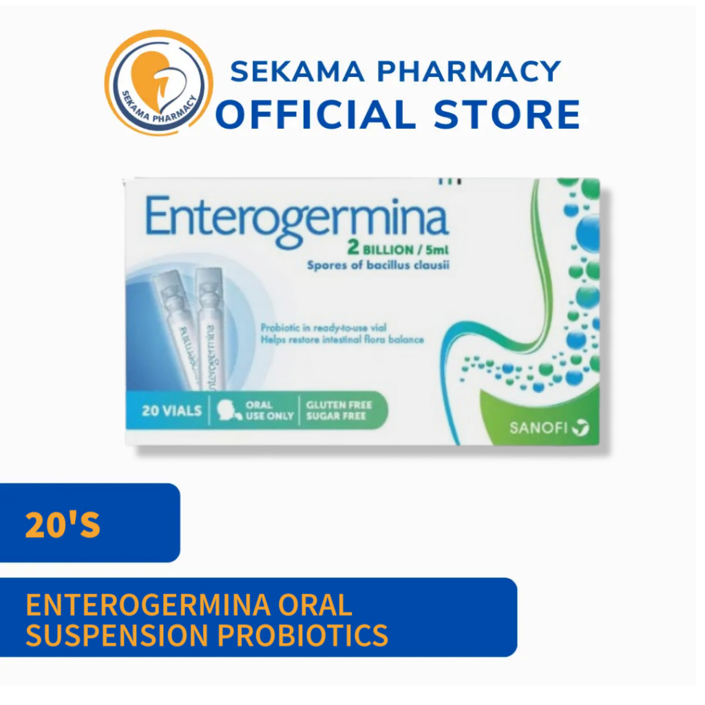 ENTEROGERMINA ORAL SUSPENSION PROBIOTICS 20'S/VIALS [EXP: 9/2026 ...