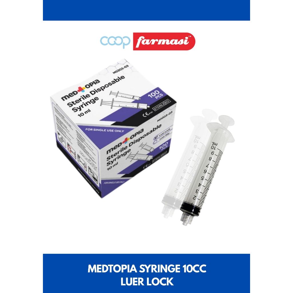 MEDTOPIA SYRINGE 10CC, LUER LOCK 04/25 ( 20 PCS ) | Shopee Malaysia