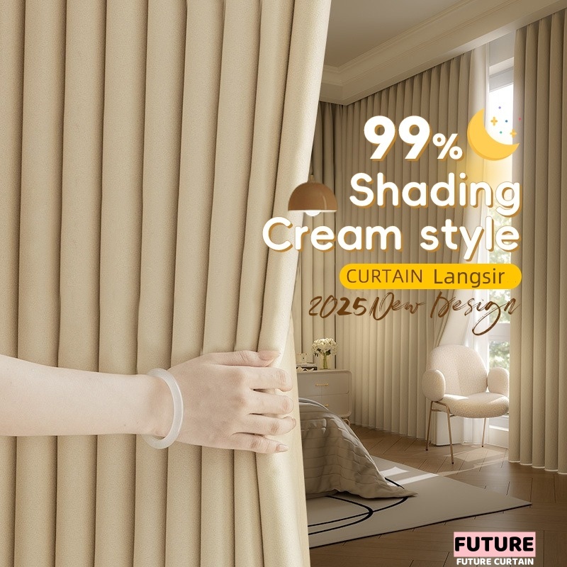 Future curtain Stella Langsir 95-99% Blackout Siap Jahitan Ring (Stella ...