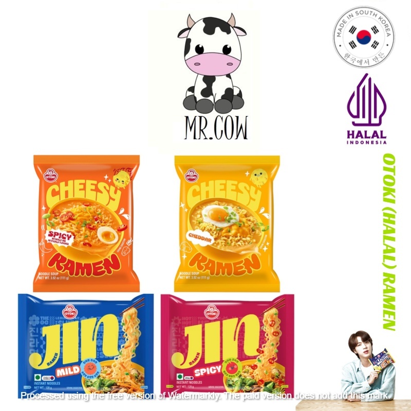 Halal Otoki Cheesy Spicy Cheese Jin MILD Jin Spicy Ramen (110g x 5 pack) | Shopee Malaysia