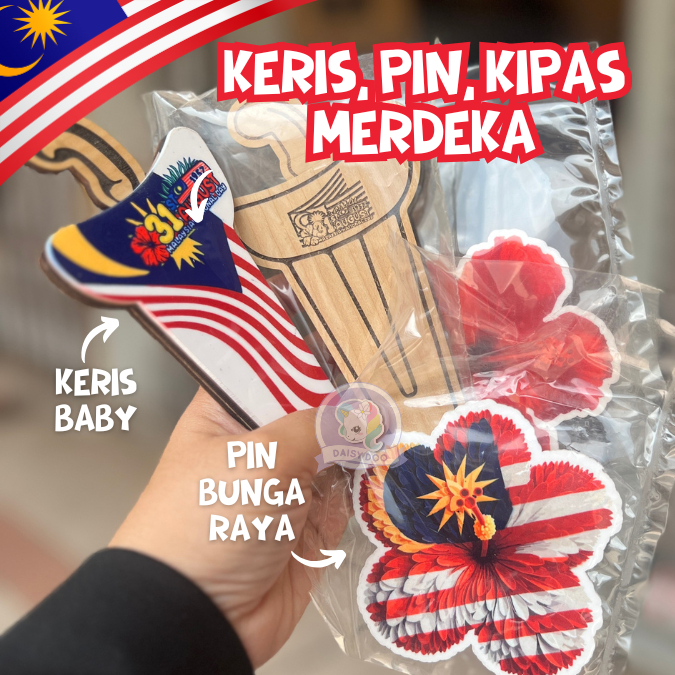 🔥 NEW 2025 🔥 AKSESORI MERDEKA 🇲🇾 [Iron on Merdeka, Keris, Pin Bunga ...
