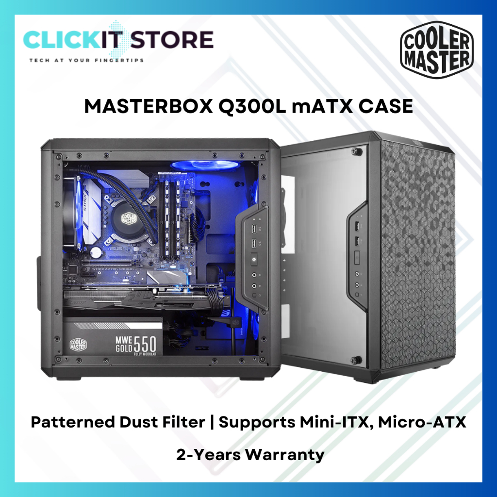 COOLER MASTER MasterBox Q300L Mini Tower mATX Case | Magnetic Dustfilters | MCB-Q300L-KANN-S00 ...