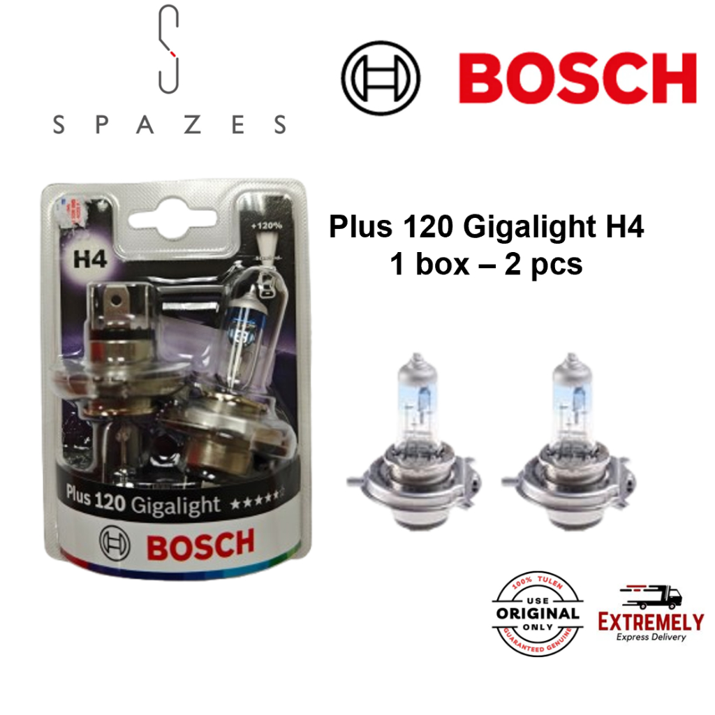 BOSCH Bulb Plus 120 Bosch Gigalight H4 Plus 120 Bulb H4 Headlight Bulb ...