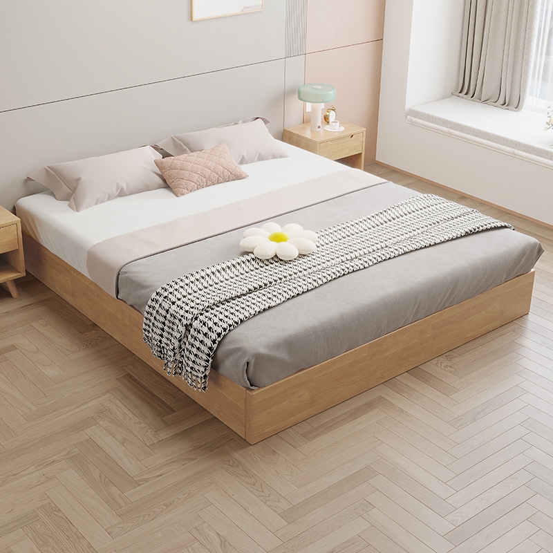 Nordic Solid Wood Katil queen tatami Bed Frame Katil Kayu Double katil ...