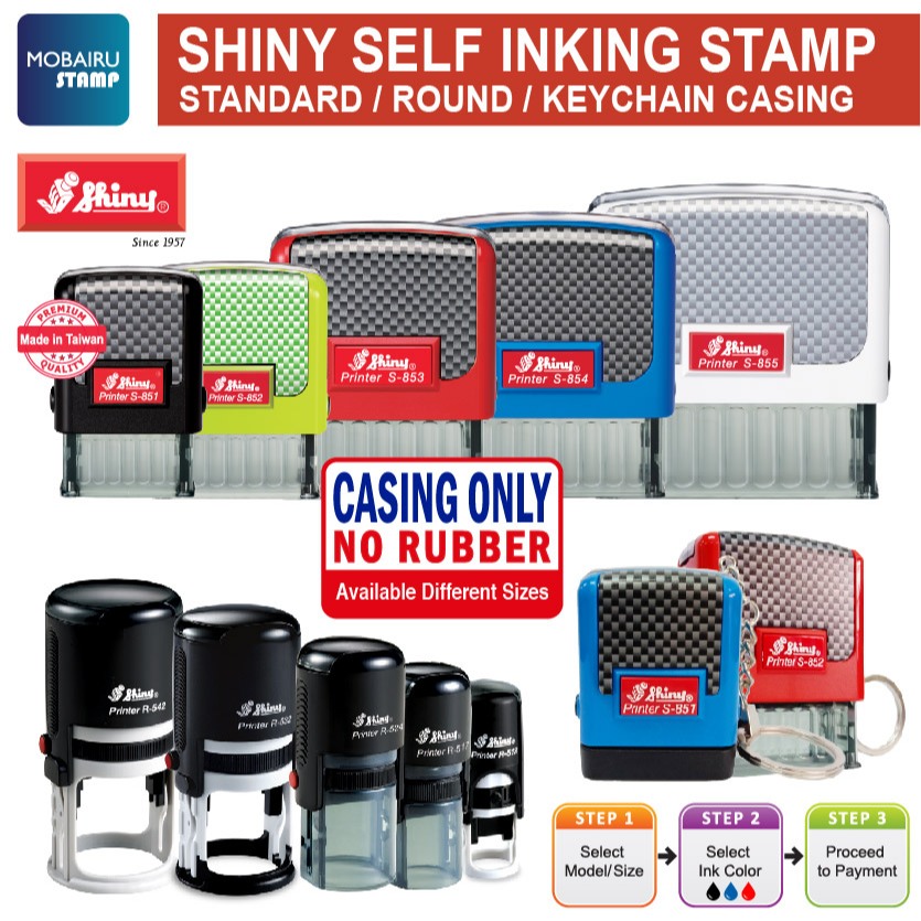 [Casing Only]SHINY Self Inking Stamp - Printer & Round Stamp [Ink ...