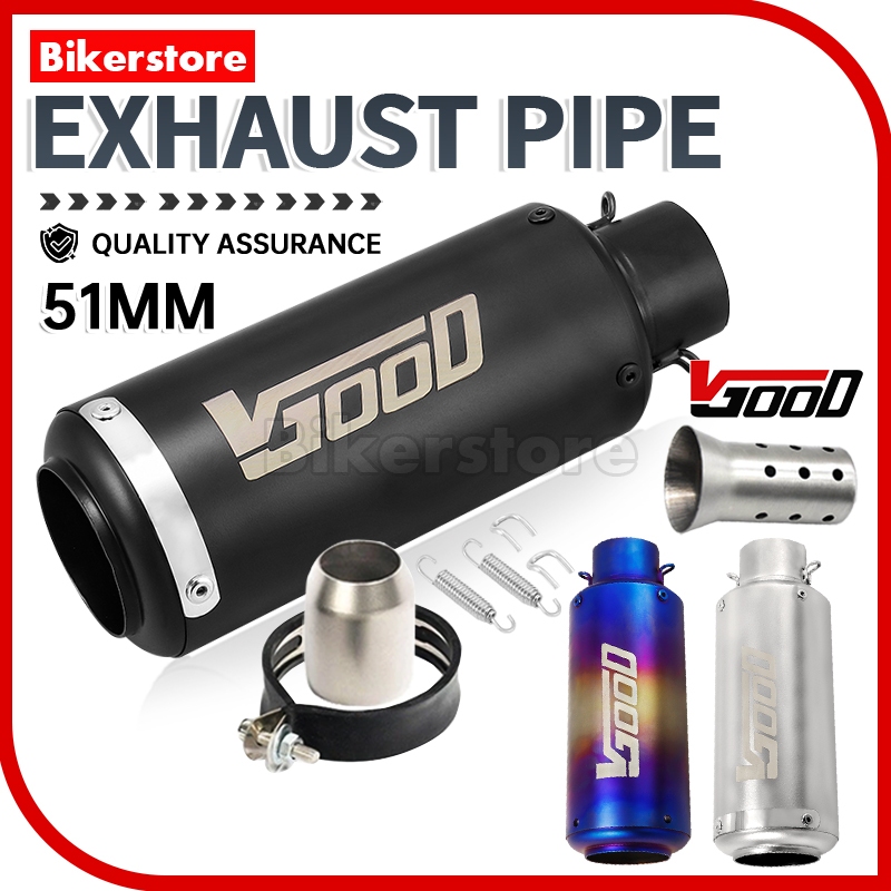 Exhaust Pipe Ekzos 51MM Universal Exhaust Muffler Moto Tabung Superbike ...