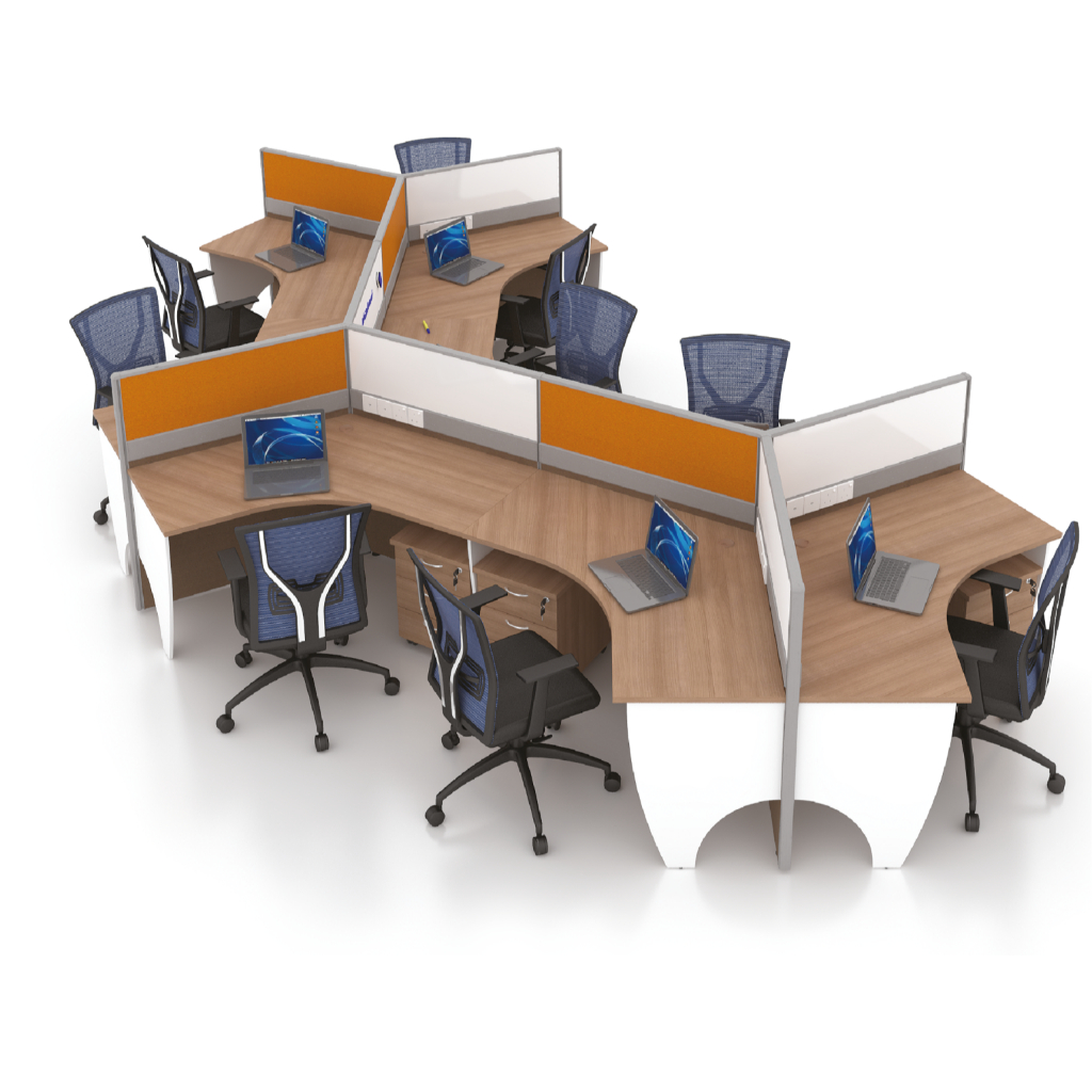 F1 Matrix Office Workstation Elodia Concept 3 6 9 Seater Cluster of ...