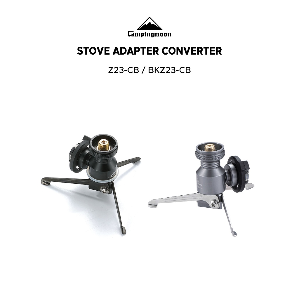 CAMPINGMOON Stand Type Adapter Convert Butane Canister Heat Shield ...