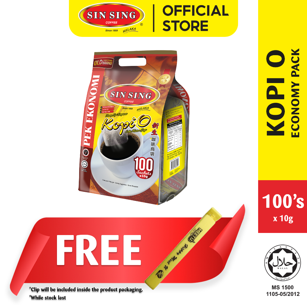 SIN SING Kopi O Uncang Kopi Campuran (100's x 10g) / CAP TUPAI Kopi O ...