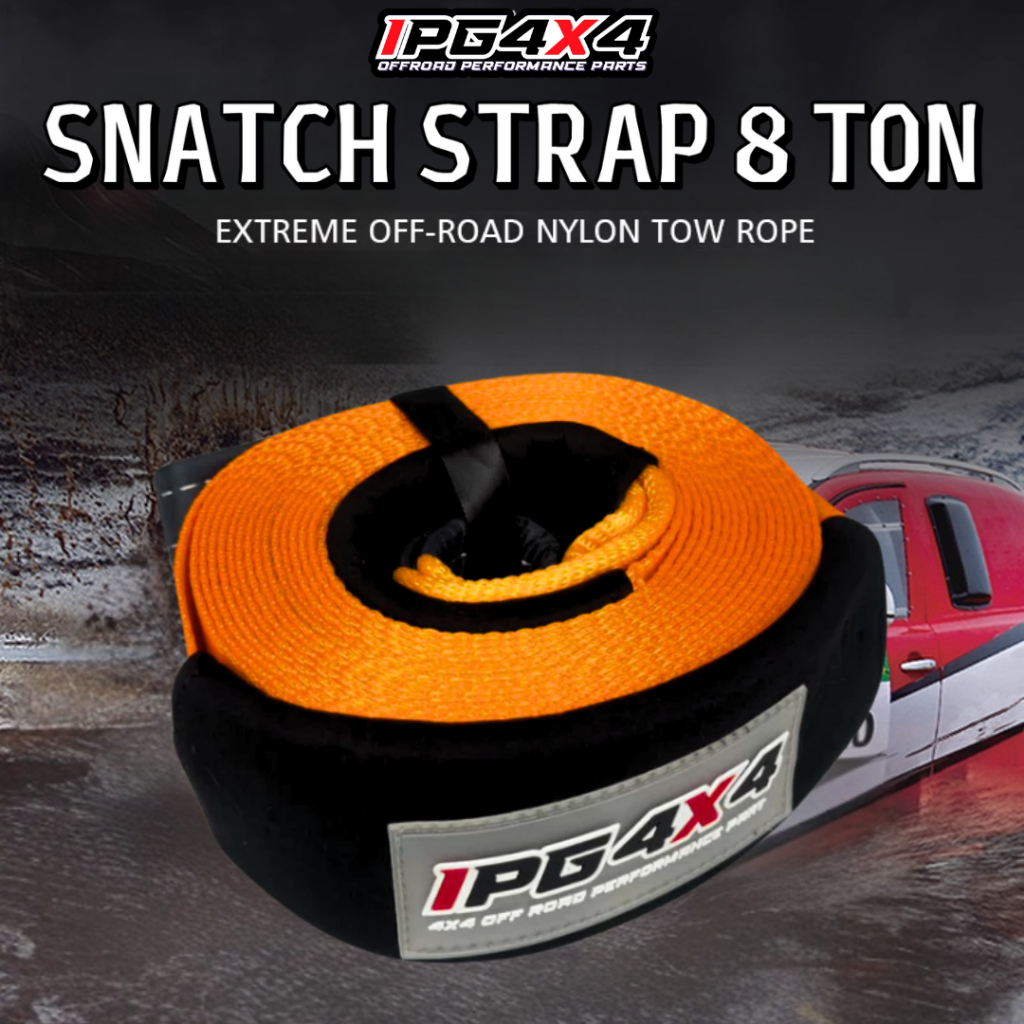 Towing Rope Snatch Strap 8 Ton 9 Meter Recovery Kit Tali Towing ...