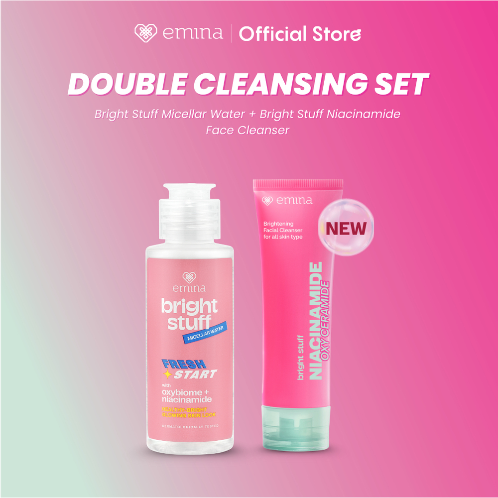Double Cleansing KIt + Bright Stuff Face Wash + Bright Stuff Micellar ...