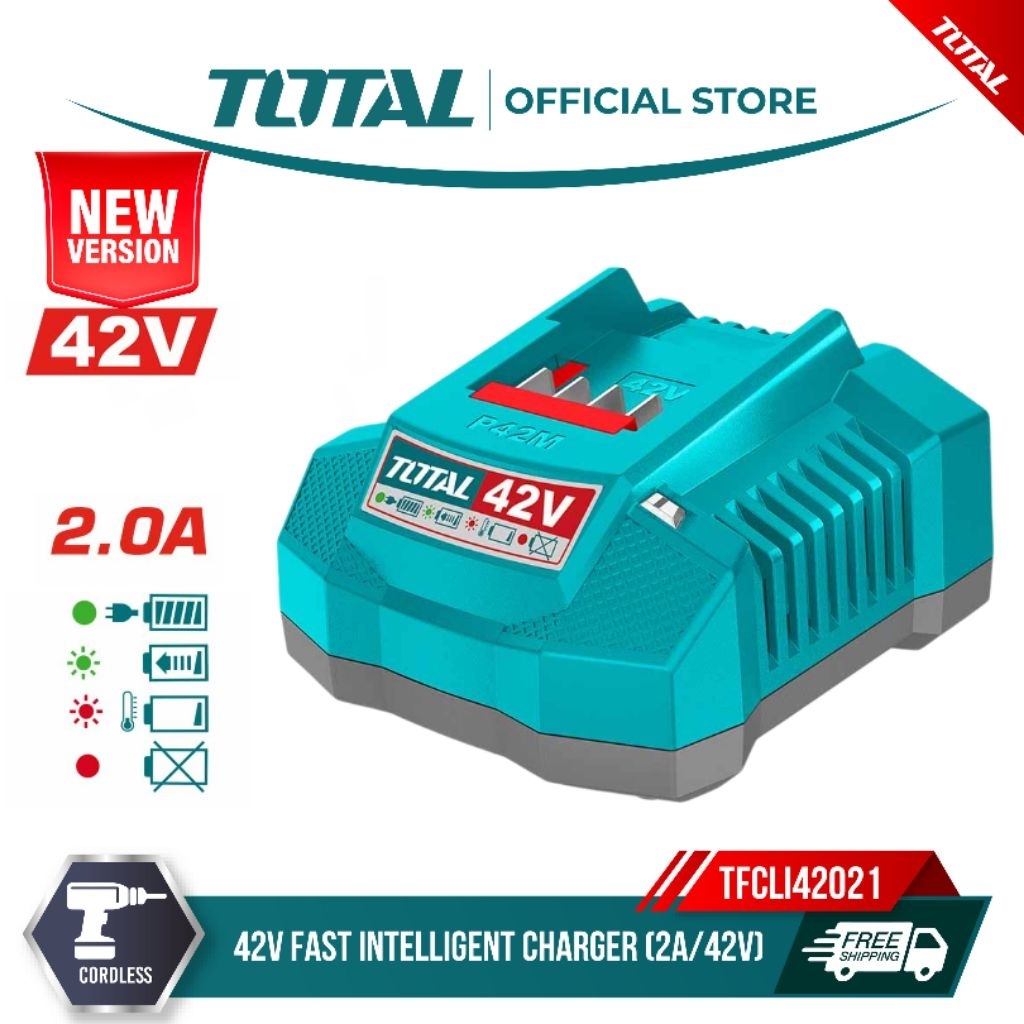 Total 42V Fast Intelligent Charger (2A/42V) TFCLI42021 | Shopee Malaysia