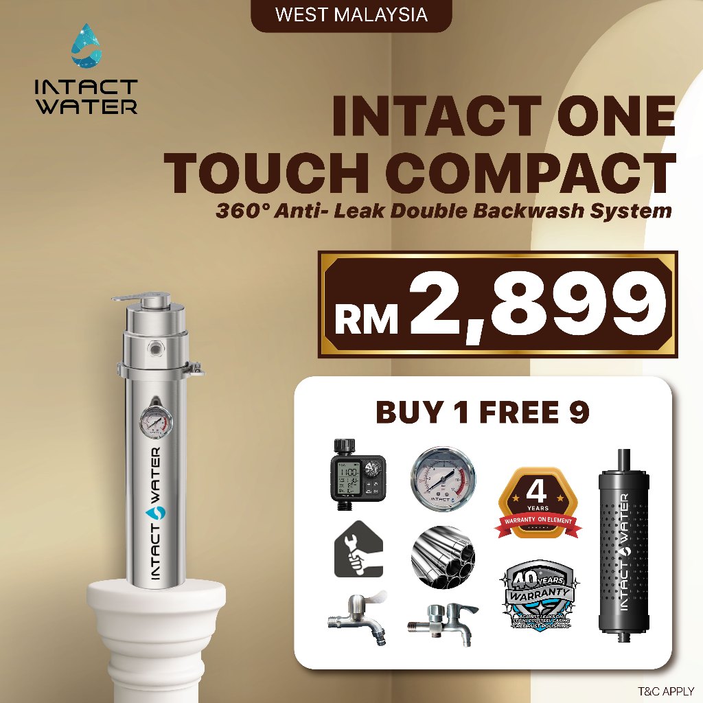 Intact Water – One Touch Compact Outdoor Water Filter (Double Backwash ...
