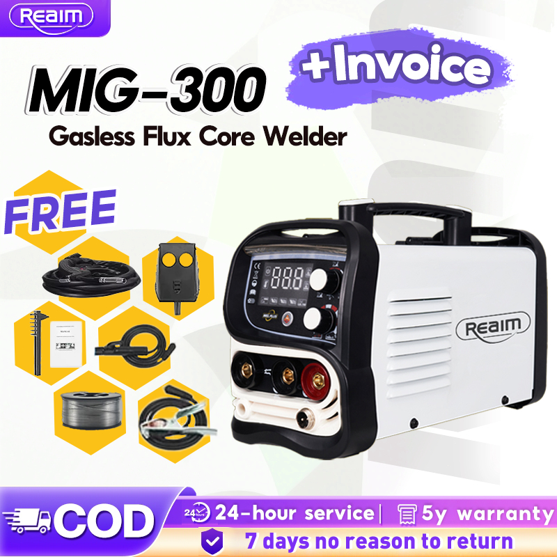 REAIM 3 in 1 Welding Machine Gasless Portable MIG Gasless Welding Set ...