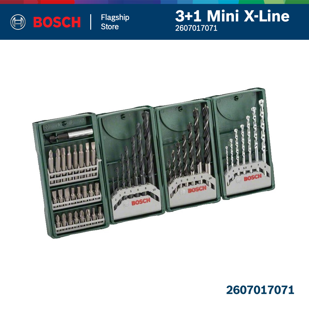 BOSCH Multipack 3+1 Mini X-Line Multi Pack Drill And Driver Bit Set ...