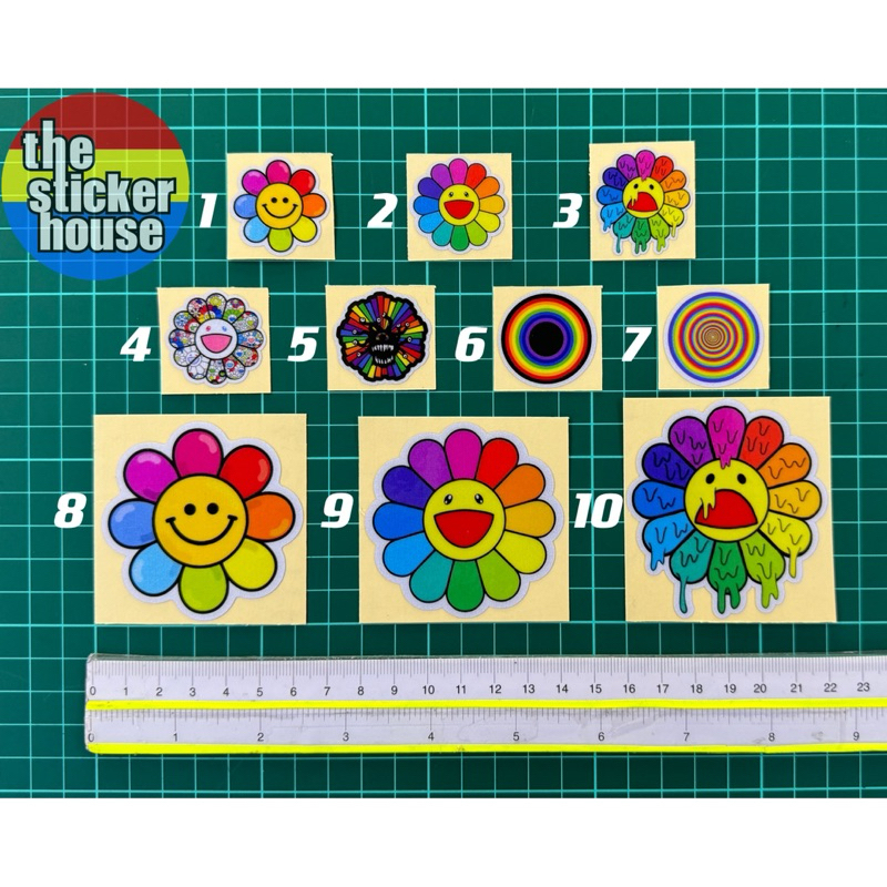 STICKER BUNGA MATAHARI SENYUM LELEH 3M STICKER WATERPROOF LAMINATED ...