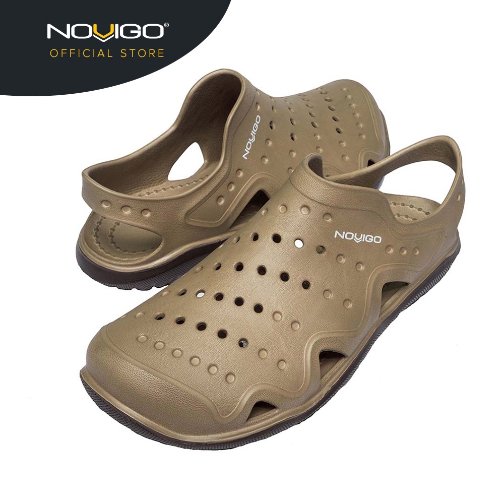 Novigo® Lucca Dual Density Unisex EVA Sandal (Light Oak/Chocolate Brown ...