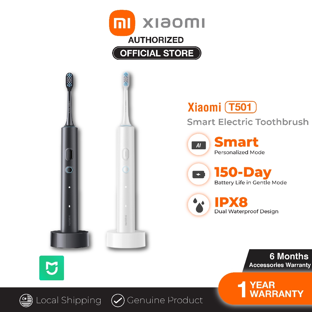 Xiaomi Smart Electric Toothbrush T501 | AI Smart Precision Control | Over-Pressure Alerts | IPX8 ...