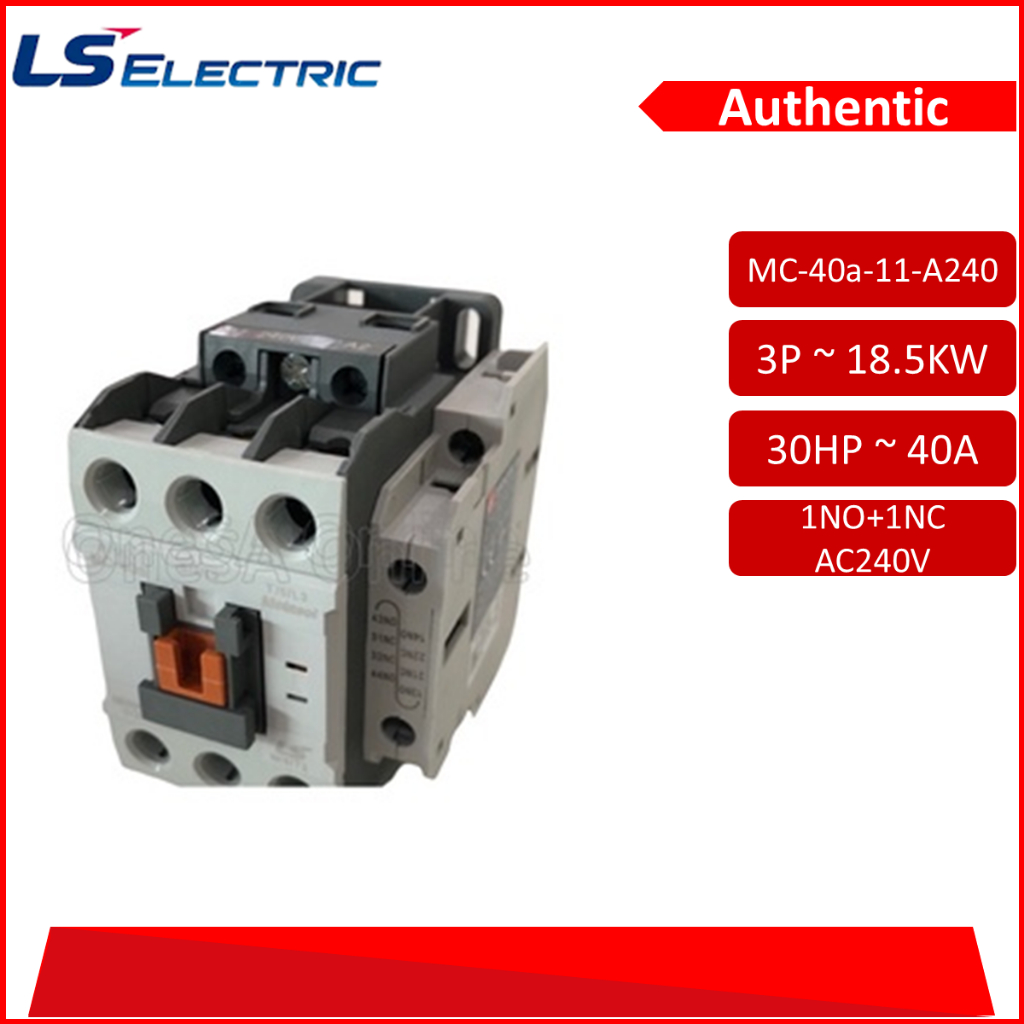 LS CONTACTOR 18.5KW/30HP 40A(MC-40a-11-A240) | Shopee Malaysia