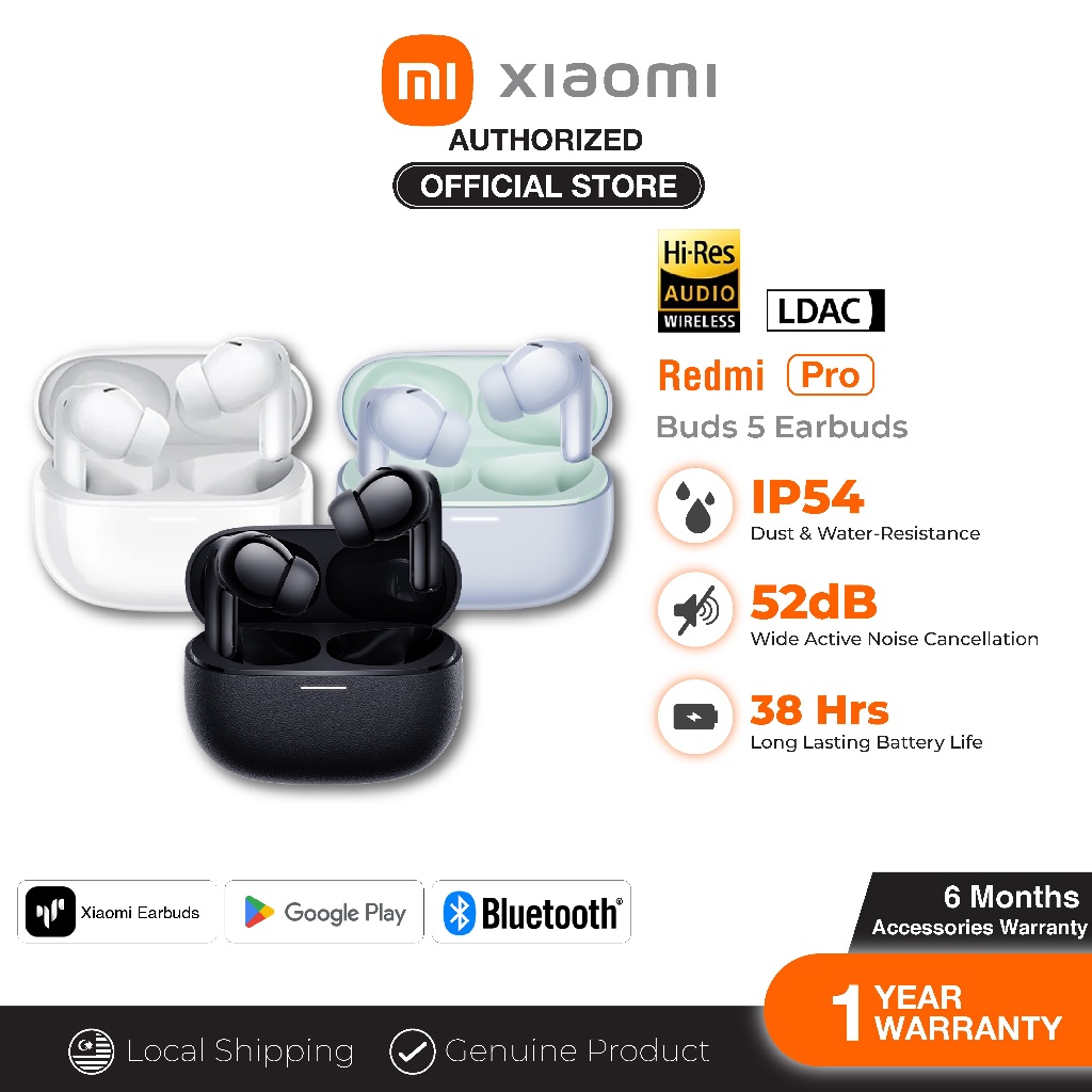 Redmi Buds 5 Pro | TWS | 52dB ANC | Hi-Res Wireless | Ultra-Wide ...