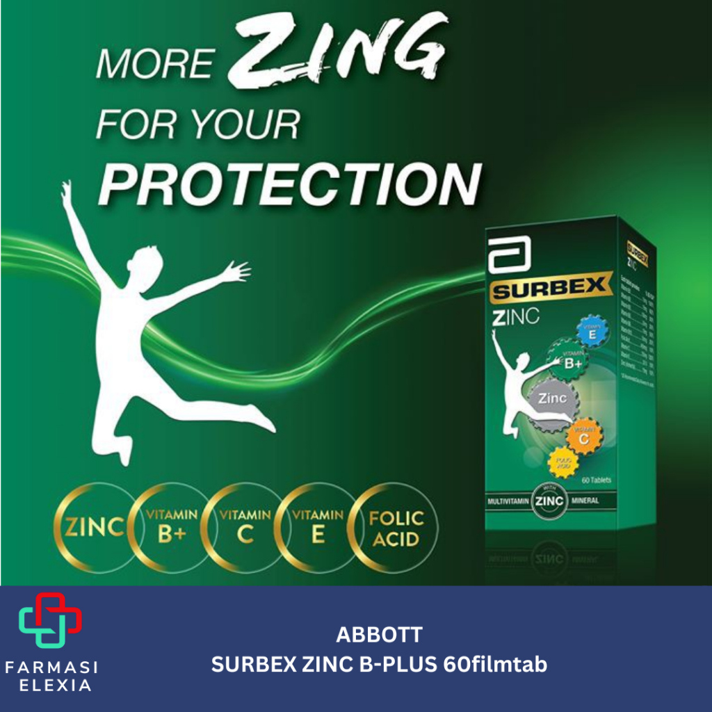 ABBOTT SURBEX ZINC B-PLUS 60filmtab | Shopee Malaysia