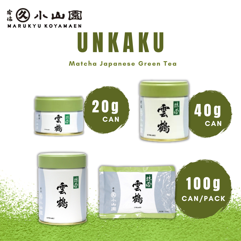 Matcha Marukyu Koyamaen UNKAKU 20g 40g 100g Can / 100g pack Japanese Matcha Powdered Green Tea ...