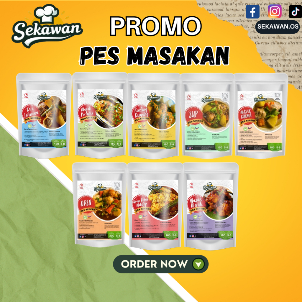 Promo Combo pes Masakan Sekawan/Pes Segera/Pes Sedia Untuk Dimasak ...