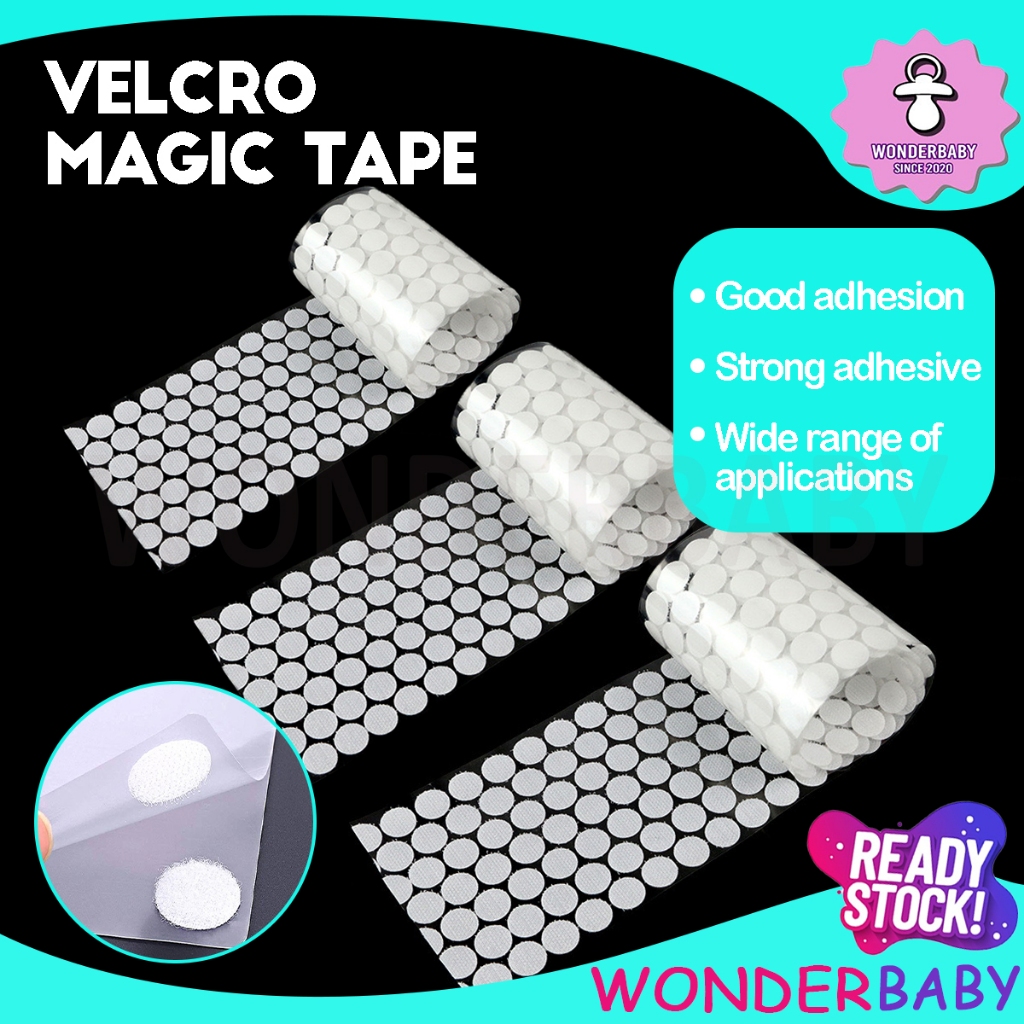 Self Adhesive Velcro Magic Tape Round Dot 20mm/25mm/30mm(100 pairs per ...